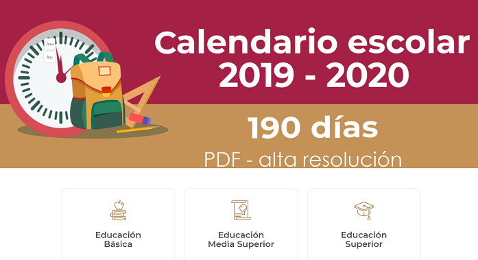Calendario escolar 2019-2020 SEP - Diario Educación