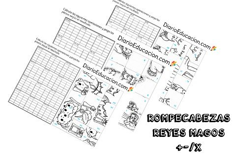 Puzzles matemáticos de los Reyes Magos - Diario Educación