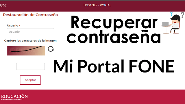 Recuperar tu contraseña de Mi Portal FONE | Diario Educación